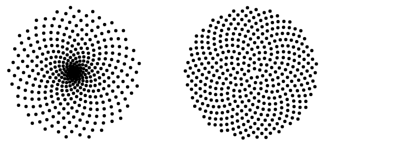 斐波那契数列 费马螺旋 如何在AI画出向日葵生长规律图形？ - 知乎