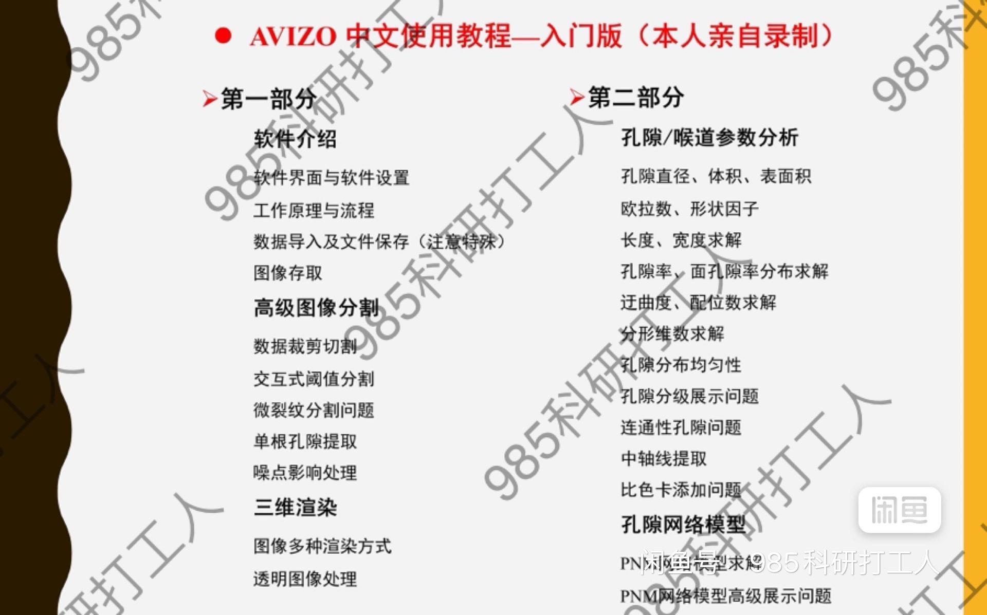 花开而至 的想法: Avizo教程-CT图像处理 | Avizo教程-CT图像处理[超便宜][超便宜][超便宜]中文配套使用教程说明包含四部分 ...