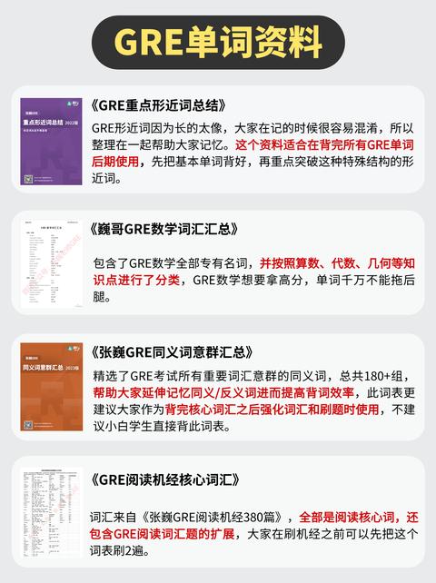 张巍老师GRE 的想法: 全科 ️GRE备考资料合集（新版）各阶段 | 最近有很多小白同学开始备考GRE了，都在各种做攻略找资料，花了不少时间。为了让大家备考不迷路，今天专门汇总了GRE全科的 ...