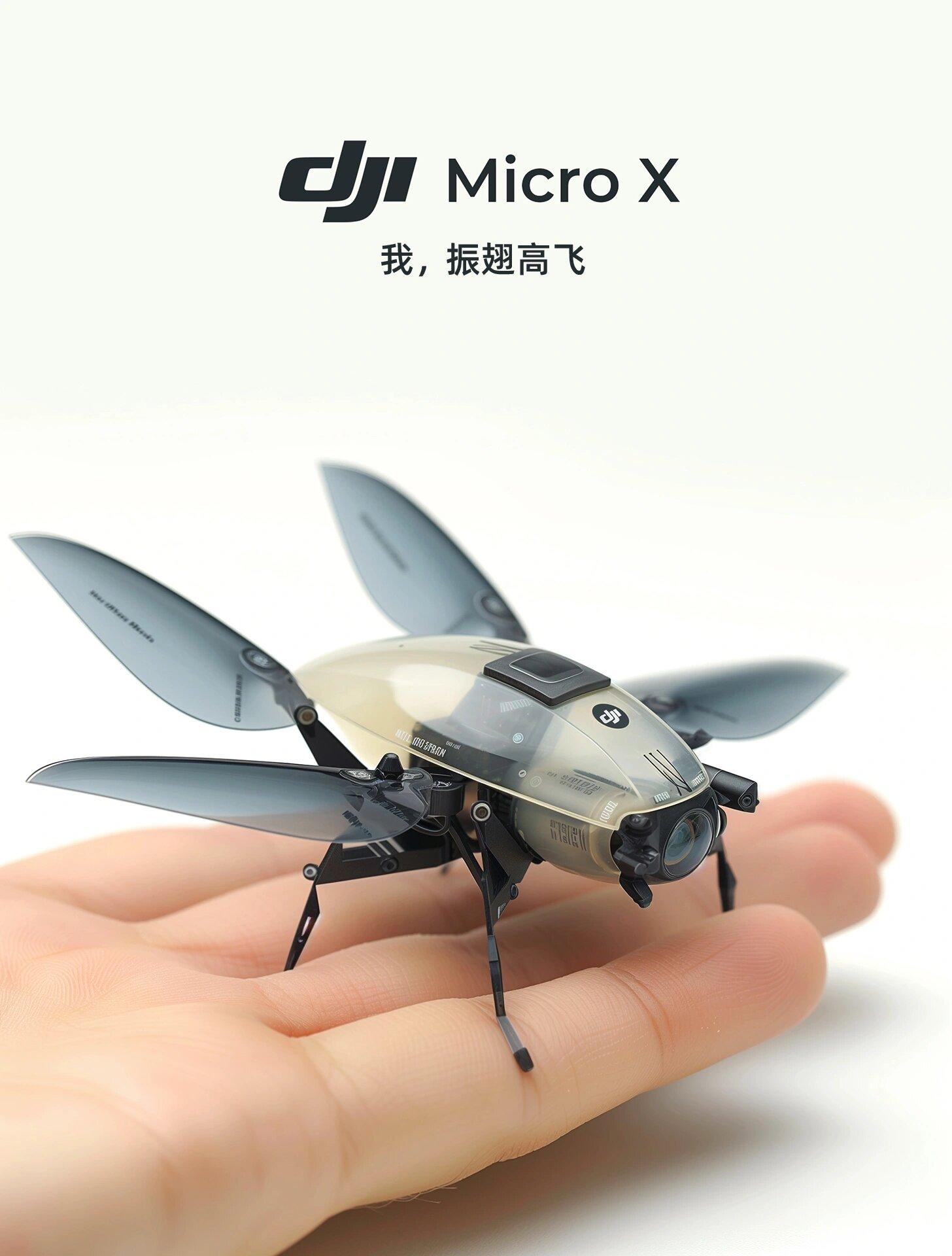 群青 的想法: 大疆首款仿生无人机Micro X概念 | 网友设计的首款仿生无人机“Micro X”概念诞生了！1.体积极其小巧，简… - 知乎