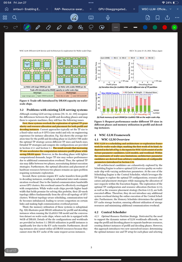 南爸安爸 的想法: ISCA25WSC-LLM: Efficient LLM Service and Architecture Co-exploration for Wafer-scale ...