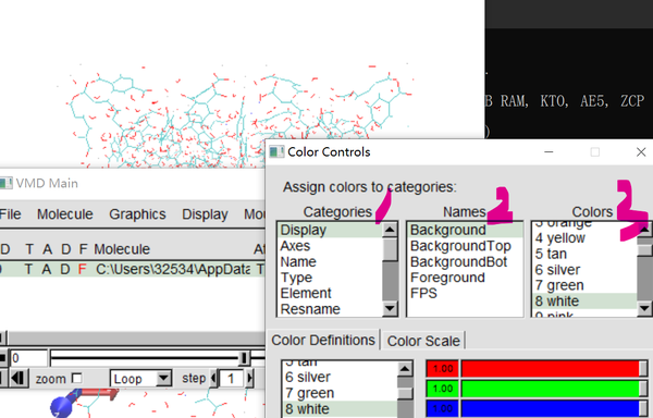 无敌铁砂掌 的想法: VMD画球 | 1.调背景颜色（默认黑色，一般调成白色）：Graphics-Colors-Display ...
