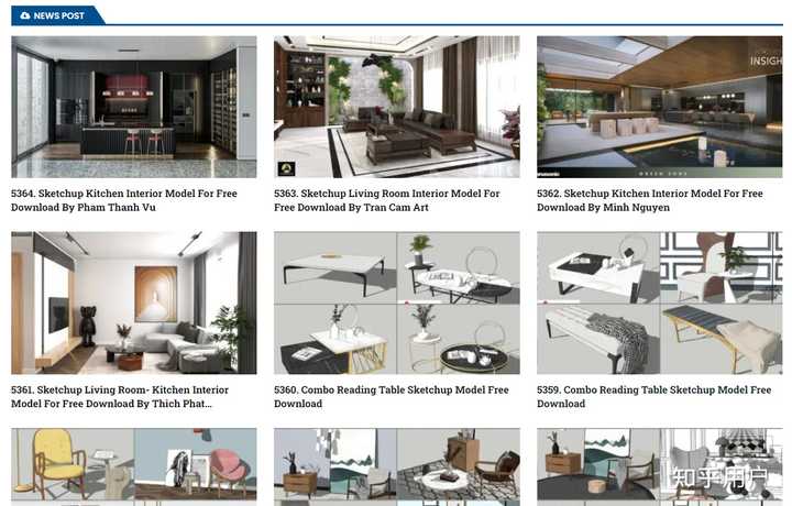 有哪些可以免费下载sketchup模型的地方？ - 知乎