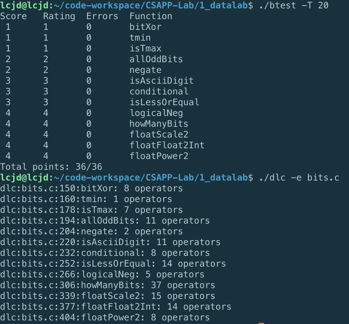 CSAPP深入理解计算机系统 Lab1(Data Lab) 详解 | 凌晨九点的世界