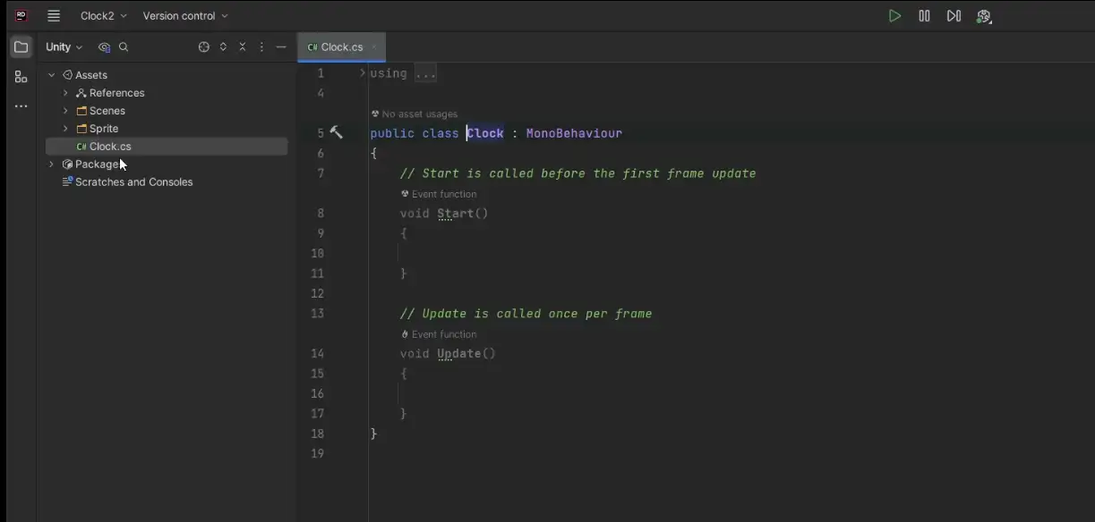 100个Unity完整小游戏系列(0)-时钟 - 技术专栏 - Unity官方开发者社区