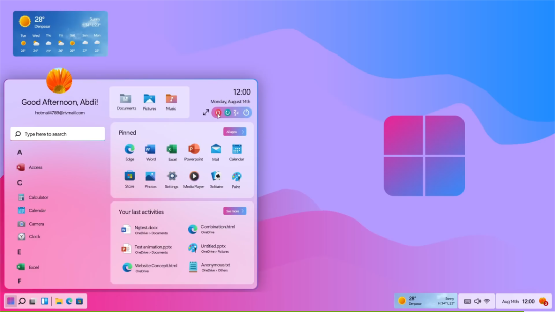 Windows12.1 Pro概念版安装和系统预览，界面设计和视觉效果很棒！ - 知乎