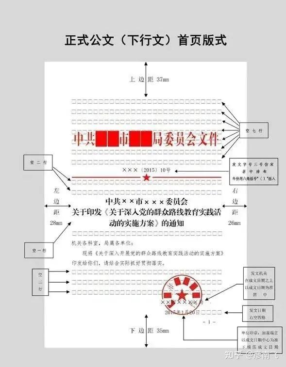 党政机关公文格式(附图解,收藏备用) 知乎