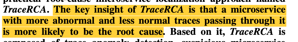 TraceRCA：通过Trace Analysis进行微服务系统的根因定位 - 知乎