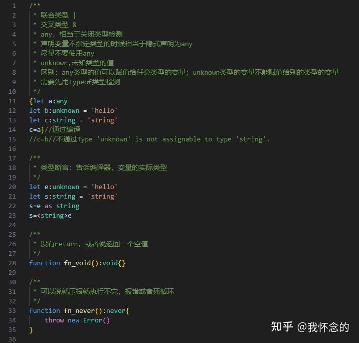 Typescript01 初识ts中的类型 知乎 