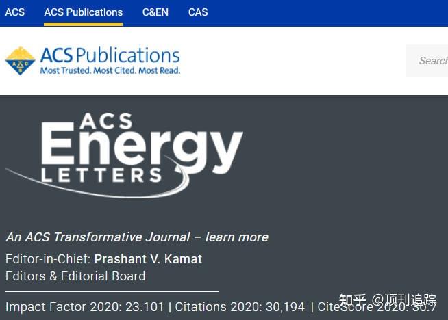 [期刊点评] 第14期ACS Energy Letters（IF=23.101） - 知乎