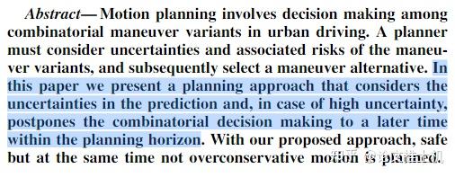 Decision-Time Postponing Motion Planning for Combinatorial Uncertain ...