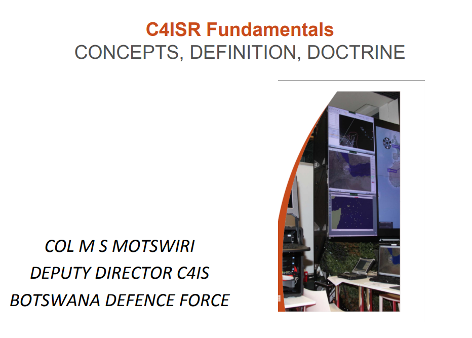 《C4ISR基础知识：概念、定义、理论》27页slides - 知乎