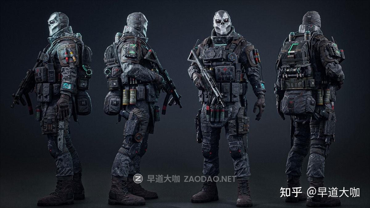 ZBrush+Maya AAA游戏人物角色建模贴图渲染全流程教程 中文字幕 AAA Game Character Creation Step ...