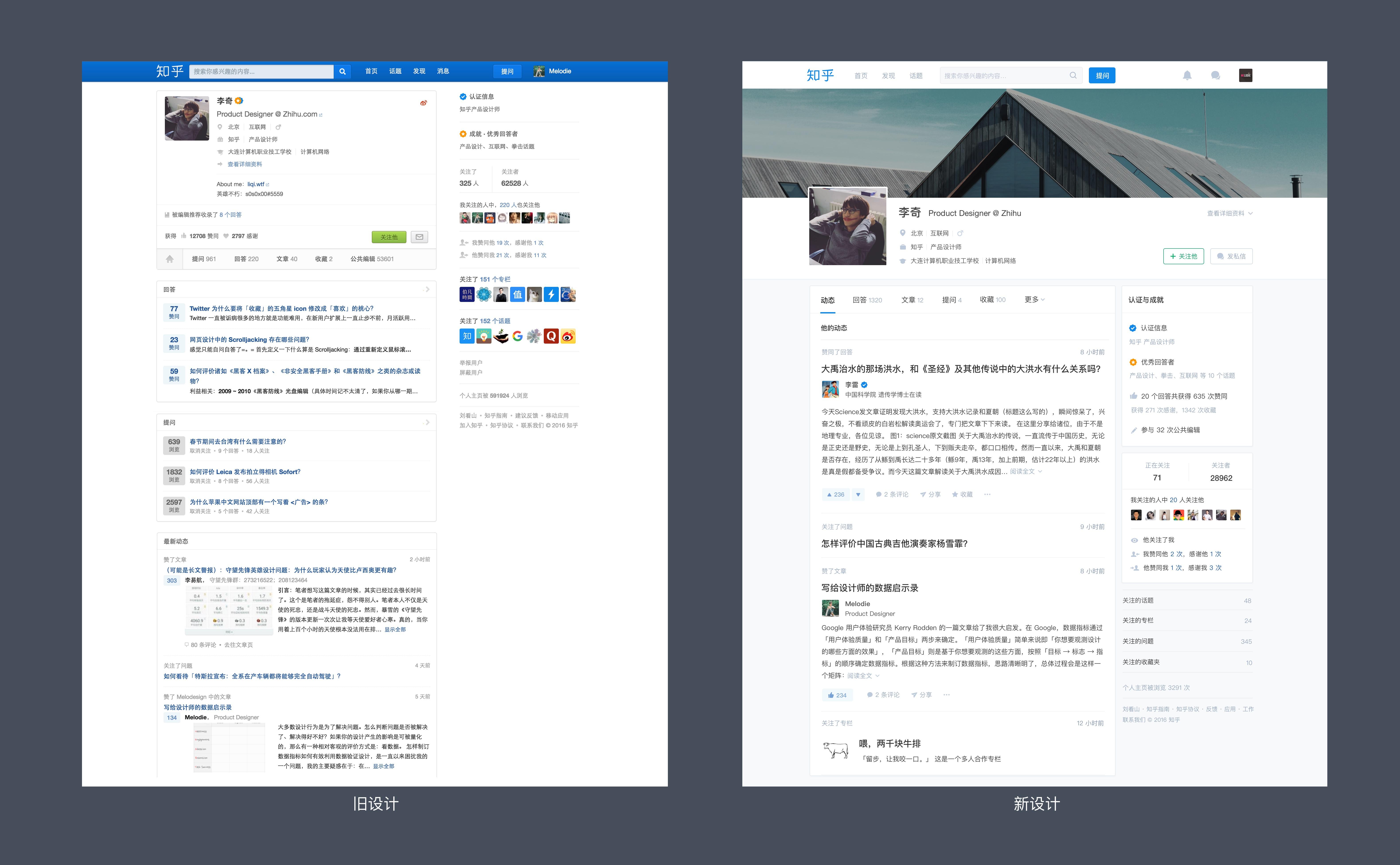 Zhihu Web 重设计思路和个人页设计过程 - 知乎