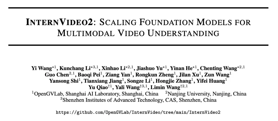InternVideo2 视频理解大模型已开源，更强VideoChat来袭！ - 知乎