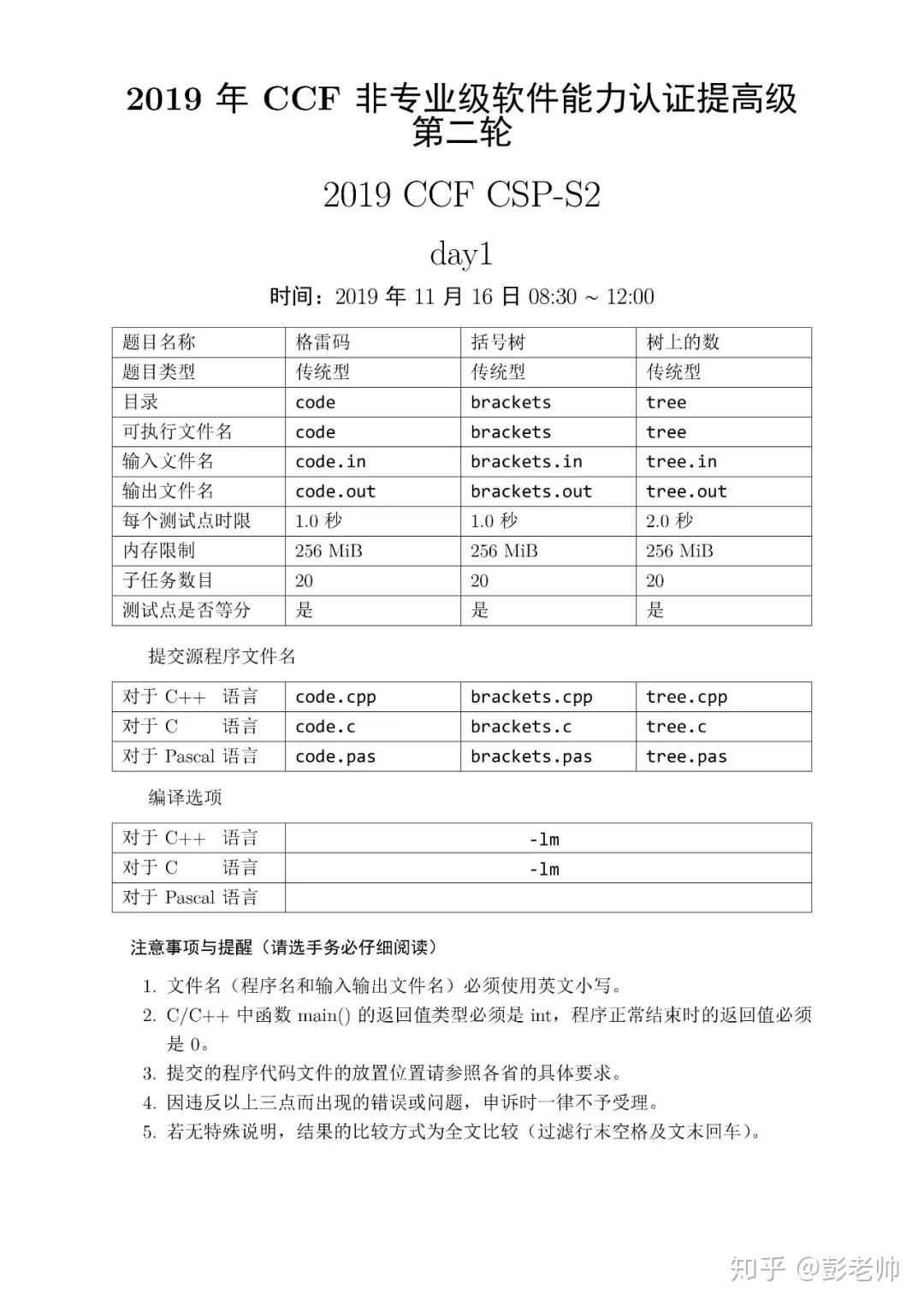 复赛真题来了丨CSP-J/S2019第二轮认证题目（含入门组与提高组） - 知乎