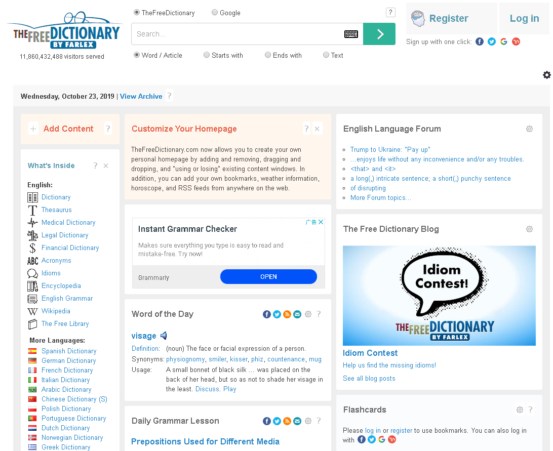 酷站推荐 - thefreedictionary.com - The Free Dictionary - 知乎