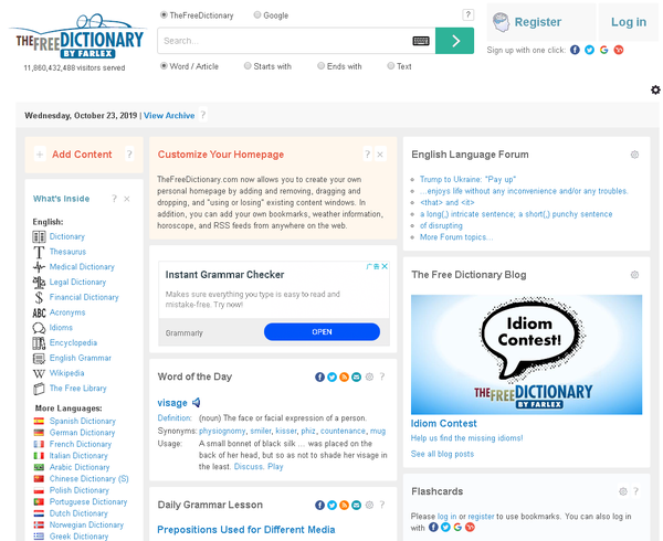 酷站推荐 - thefreedictionary.com - The Free Dictionary - 知乎