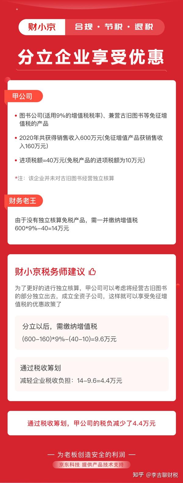 税筹小知识01—分立企业享受优惠 知乎