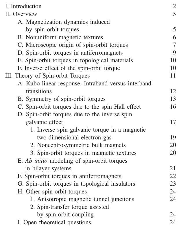 2024年7月26日 Current-induced spin-orbit torques in ferromagnetic and antiferromagnetic systems目录 - 知乎