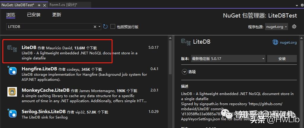 C#开发的轻量级LiteDB数据库 - 知乎