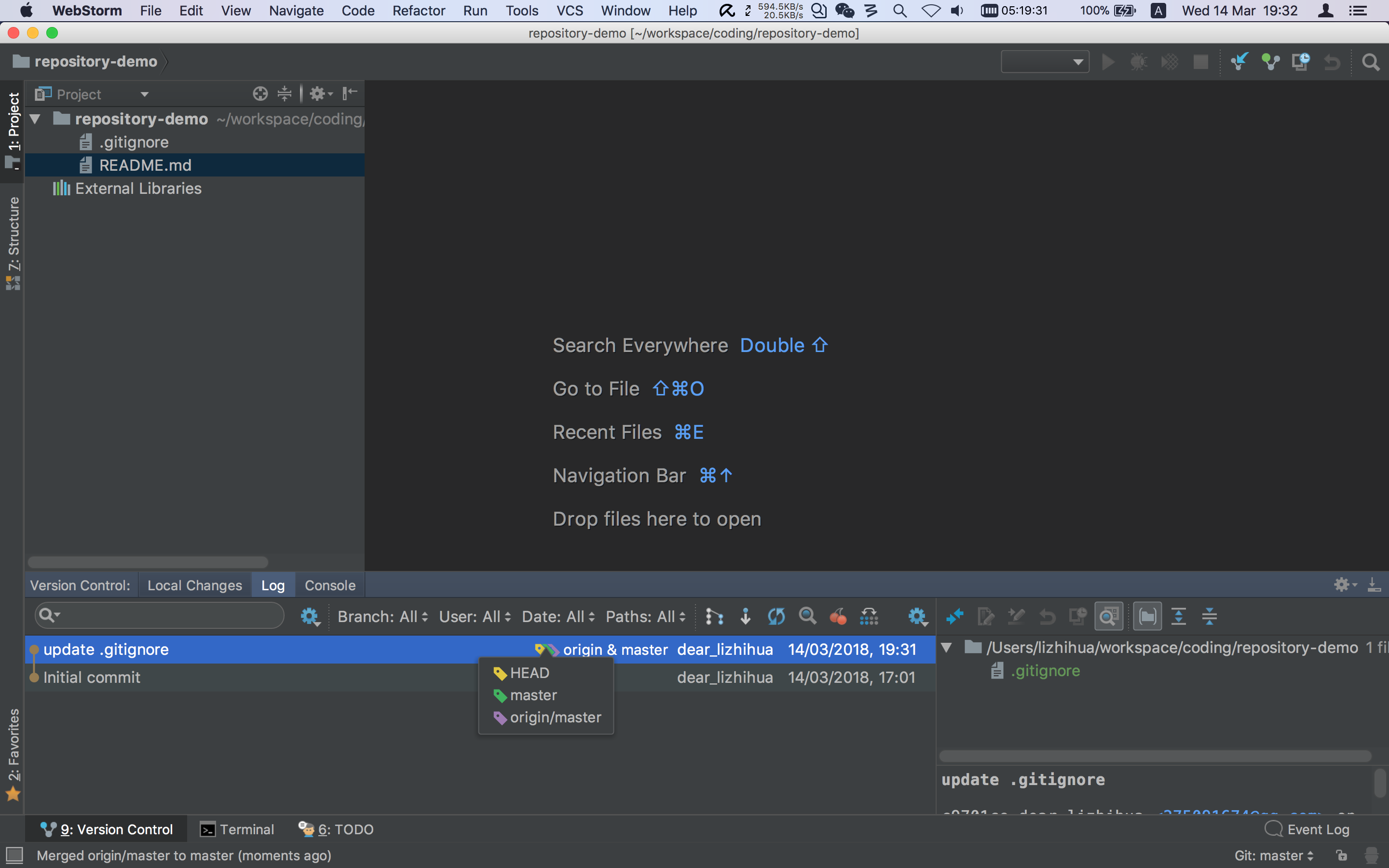 在 WebStorm 中熟练地使用 git - 知乎