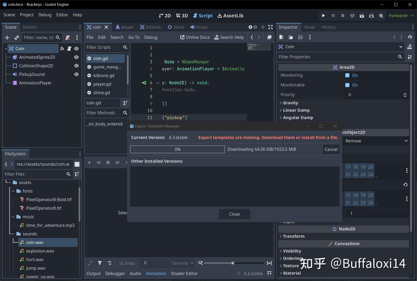 Godot 教程图文【6】文本、音效和导出(完) - 知乎