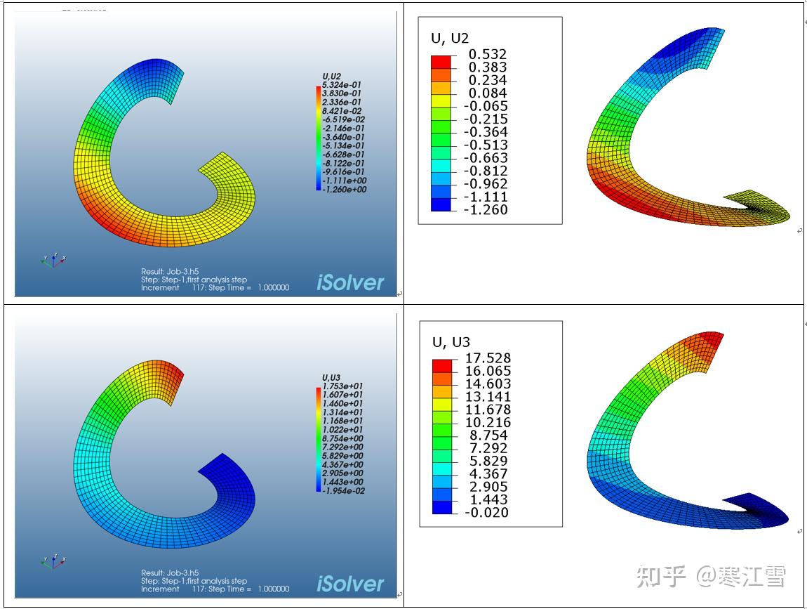 【iSolver案例分享40】壳单元几何非线性Benchmark校核01 - 知乎
