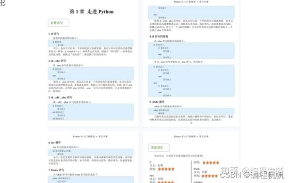 等了这么长时间Python背记手册终于来了，入门到精通 - 知乎