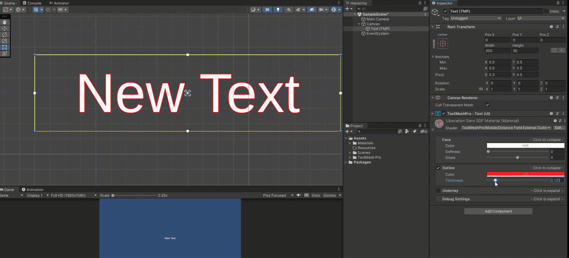 TextMeshPro文本外描边实现 - 知乎