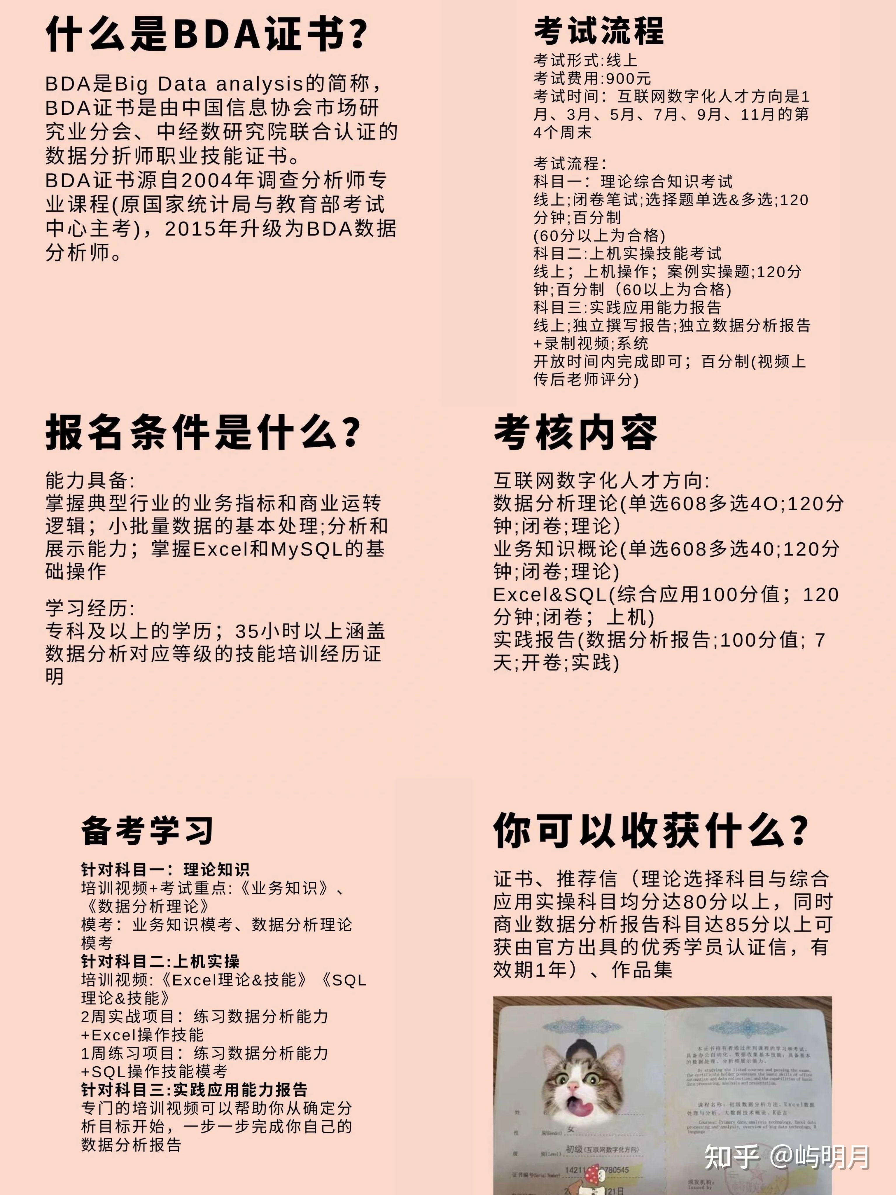 Bda初级数据分析师证书备考指南 知乎