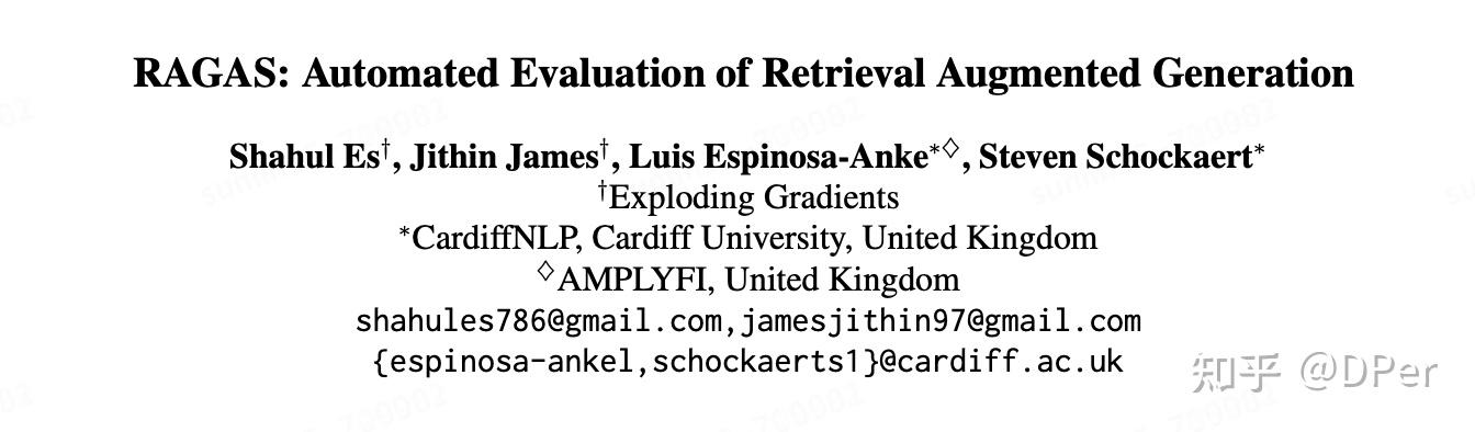 RAG03-使用RAGAS进行评估 - 知乎