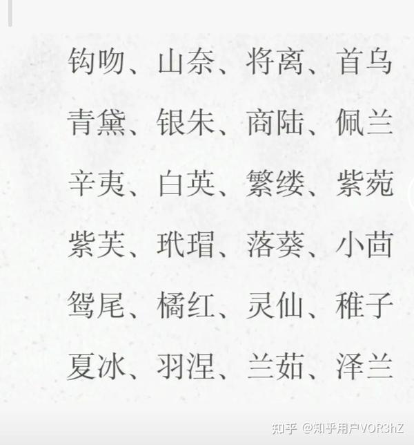 你知道有哪些好听的中文名字吗 - 知乎