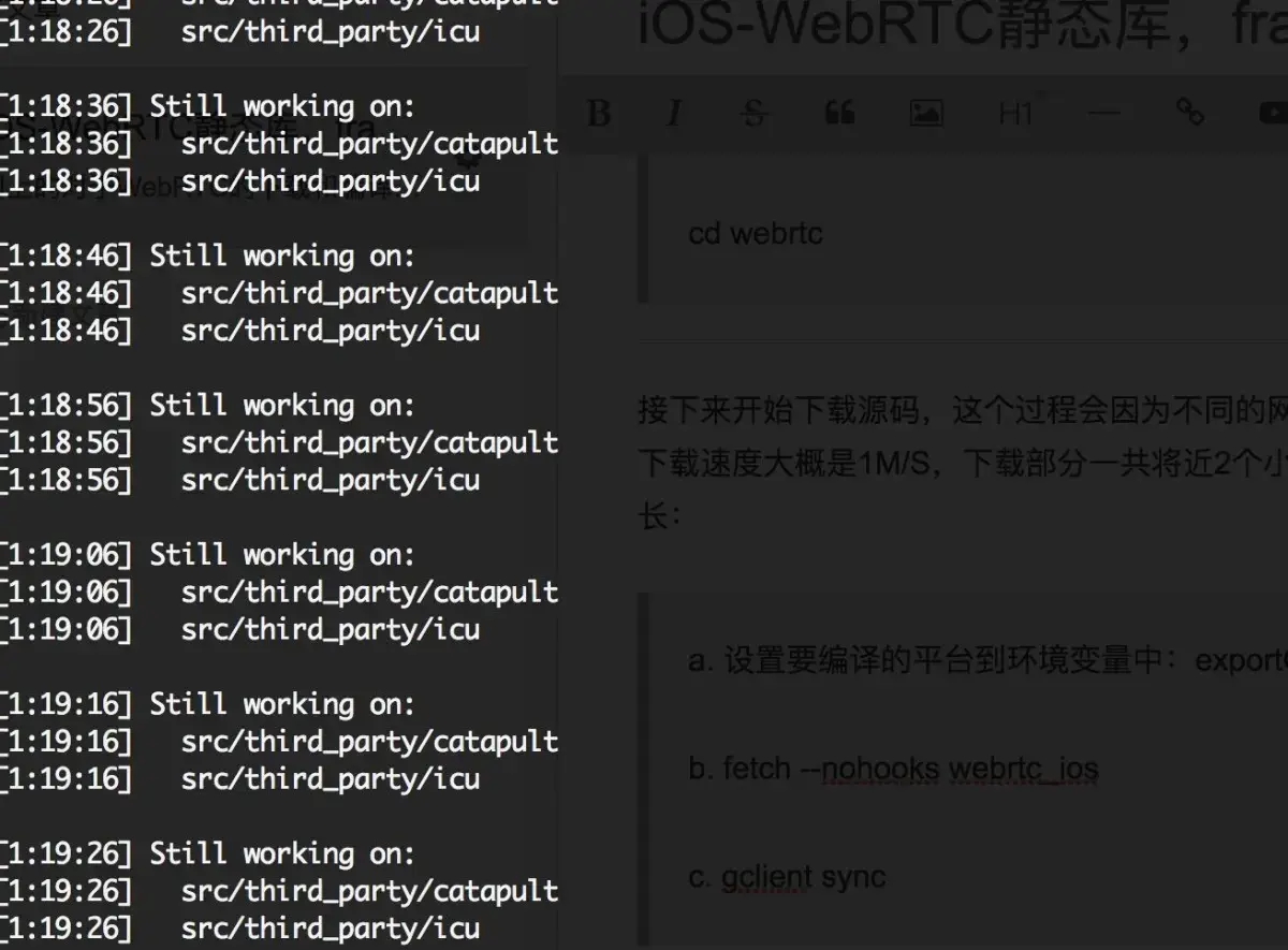 iOS-WebRTC静态库，framework下载、编译，使用 - 知乎