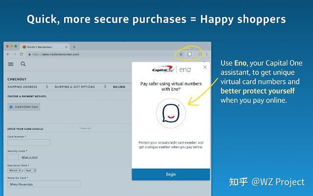 通过Capital One Eno插件无限量免费生成虚拟信用卡 - 知乎
