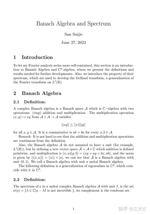 6 Banach Algebra Gelfand Transform 6 Banach Algebra Gelfand Transform