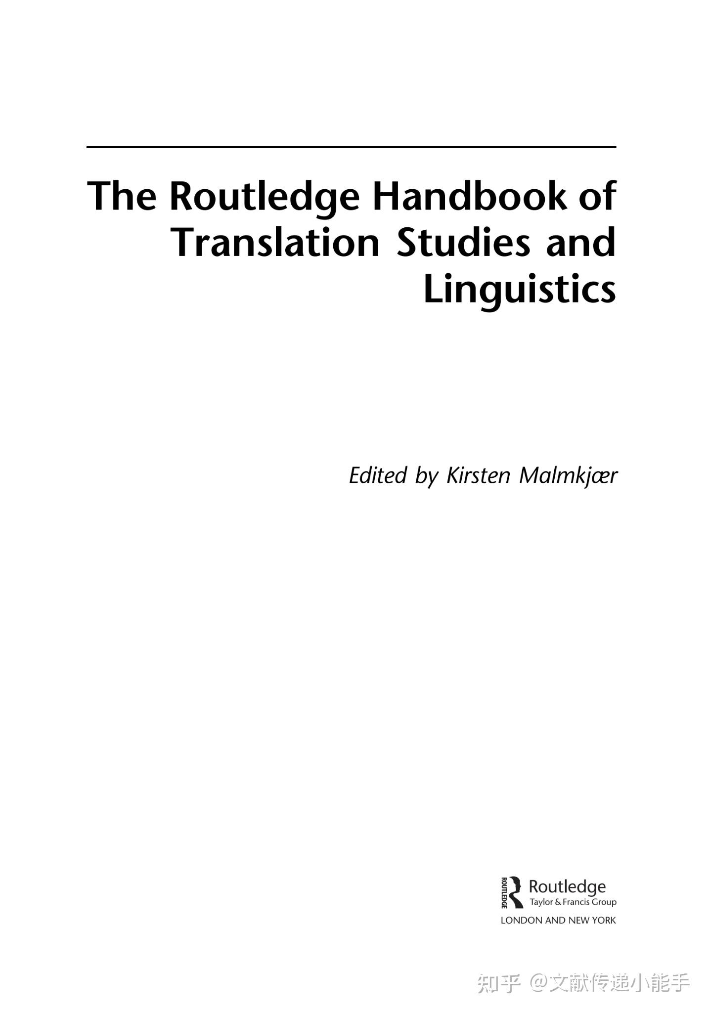 The Routledge handbook of translation studies and linguistics by ...