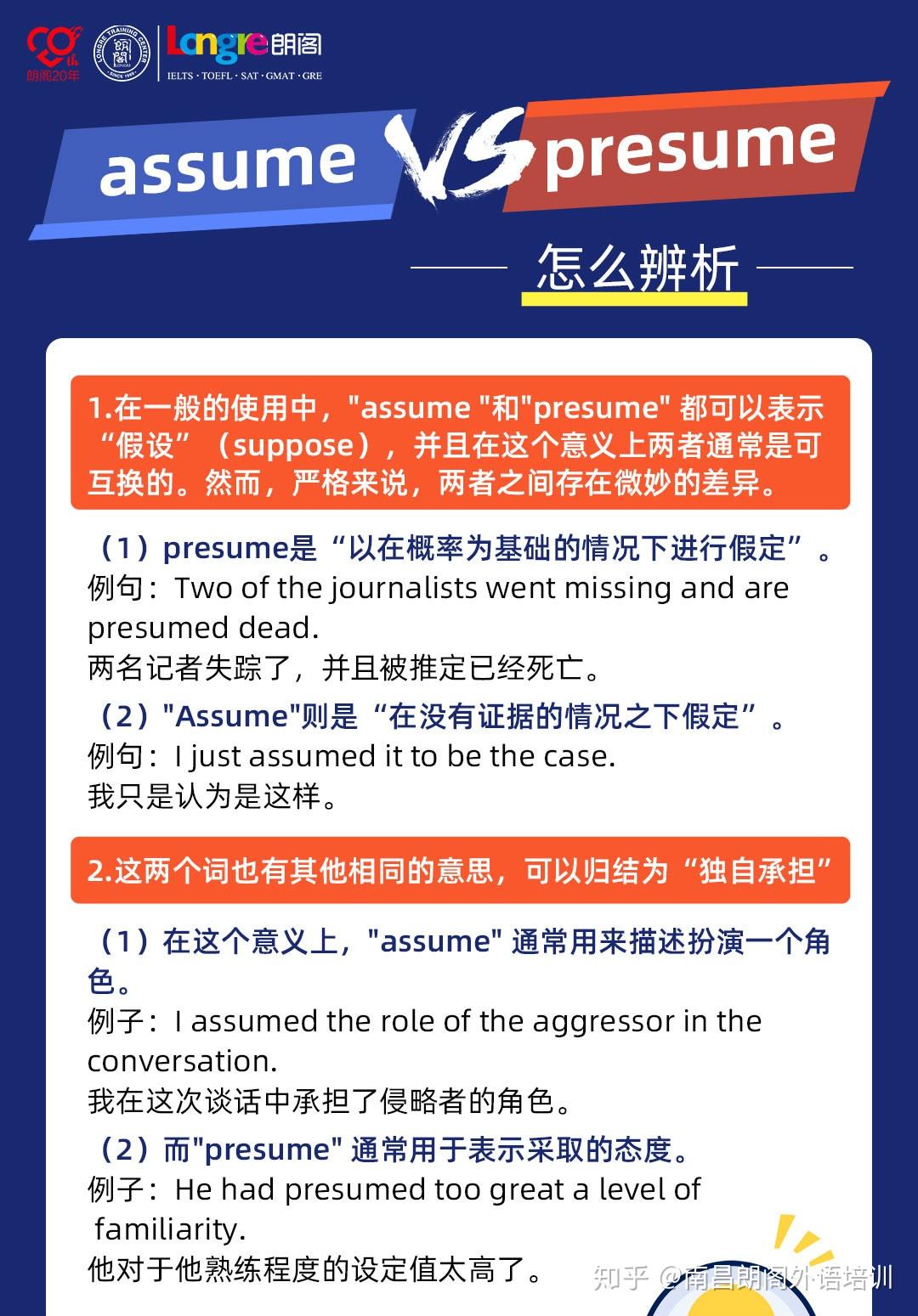 词汇辨析|assume vs presume - 知乎