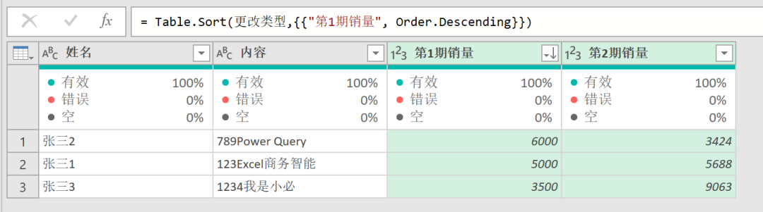 Power Query：排序与自定义排序 - 知乎