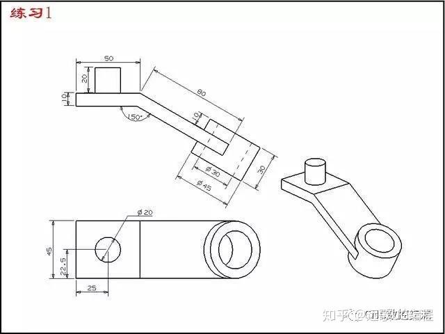 UG高手分享22张UG绘图快速入门练习图纸！ 看看这些你都能画得出来吗？ - 知乎