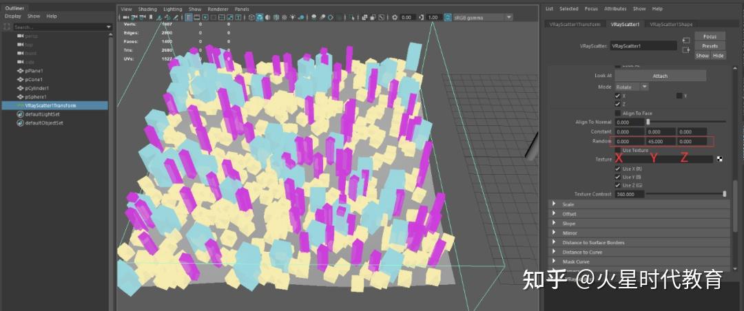 MAYA | VRay Scatter 散布基础 - 知乎