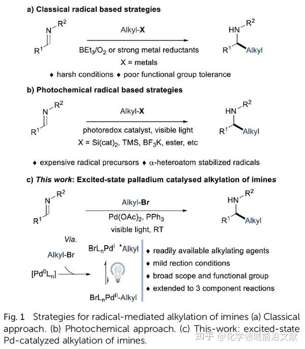 Magnus Rueping课题组：光/钯共催化亚胺的还原烷基化反应 - 知乎