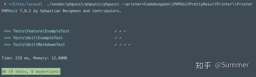 PHPUnit 输出结果美化工具 - 知乎