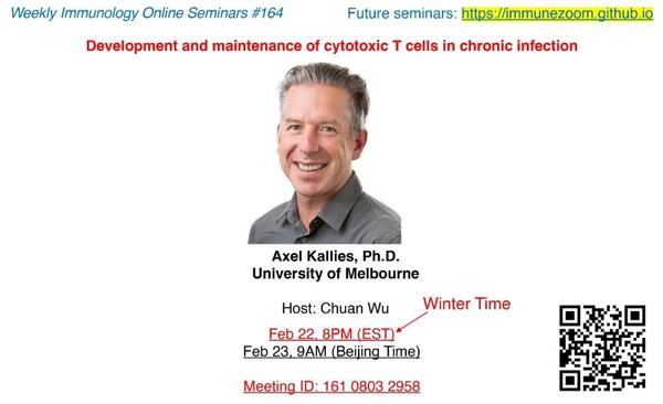 Immune Zoom Seminar︱细胞毒性T细胞在慢性感染中的发育和维持（墨尔本大学，Axel Kallies教授） - 知乎
