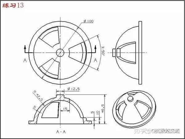 UG高手分享22张UG绘图快速入门练习图纸！ 看看这些你都能画得出来吗？ - 知乎
