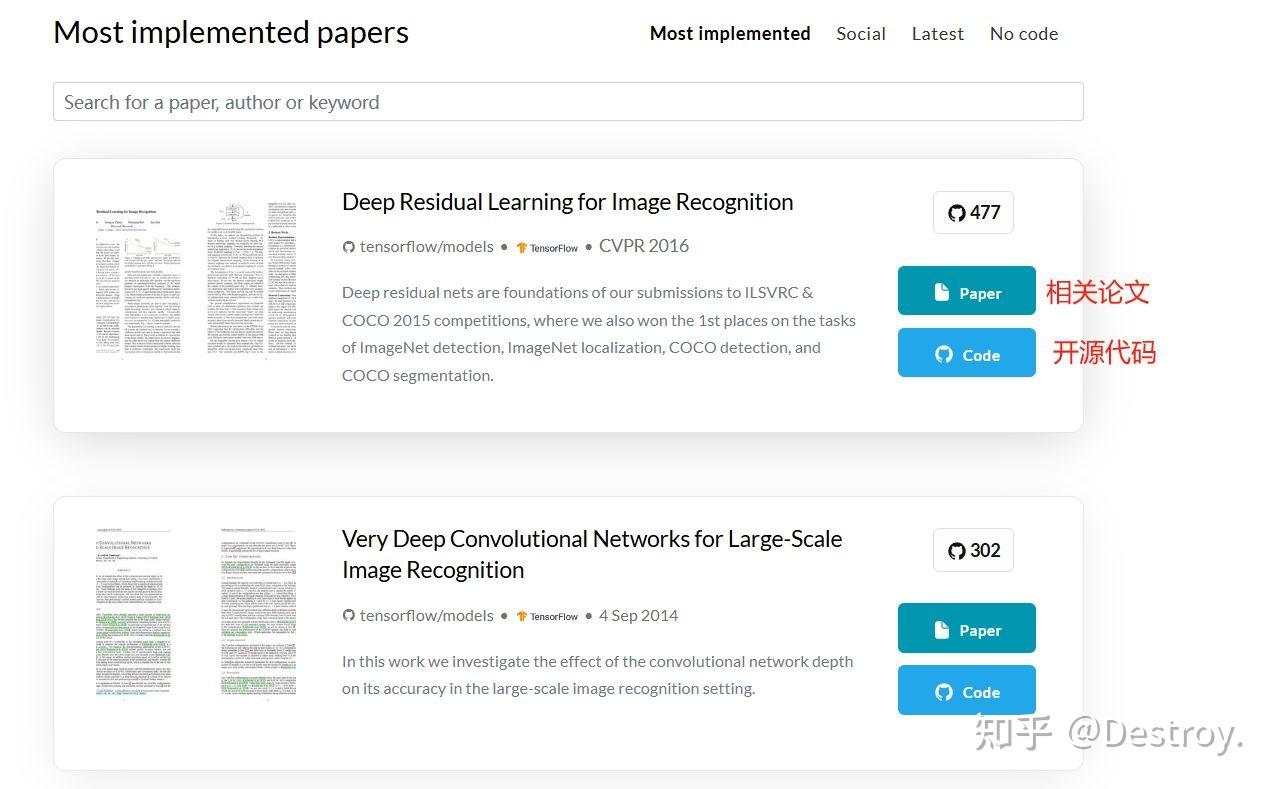 科研工具|Papers With Code 一个整合机器学习代码的网站 - 知乎