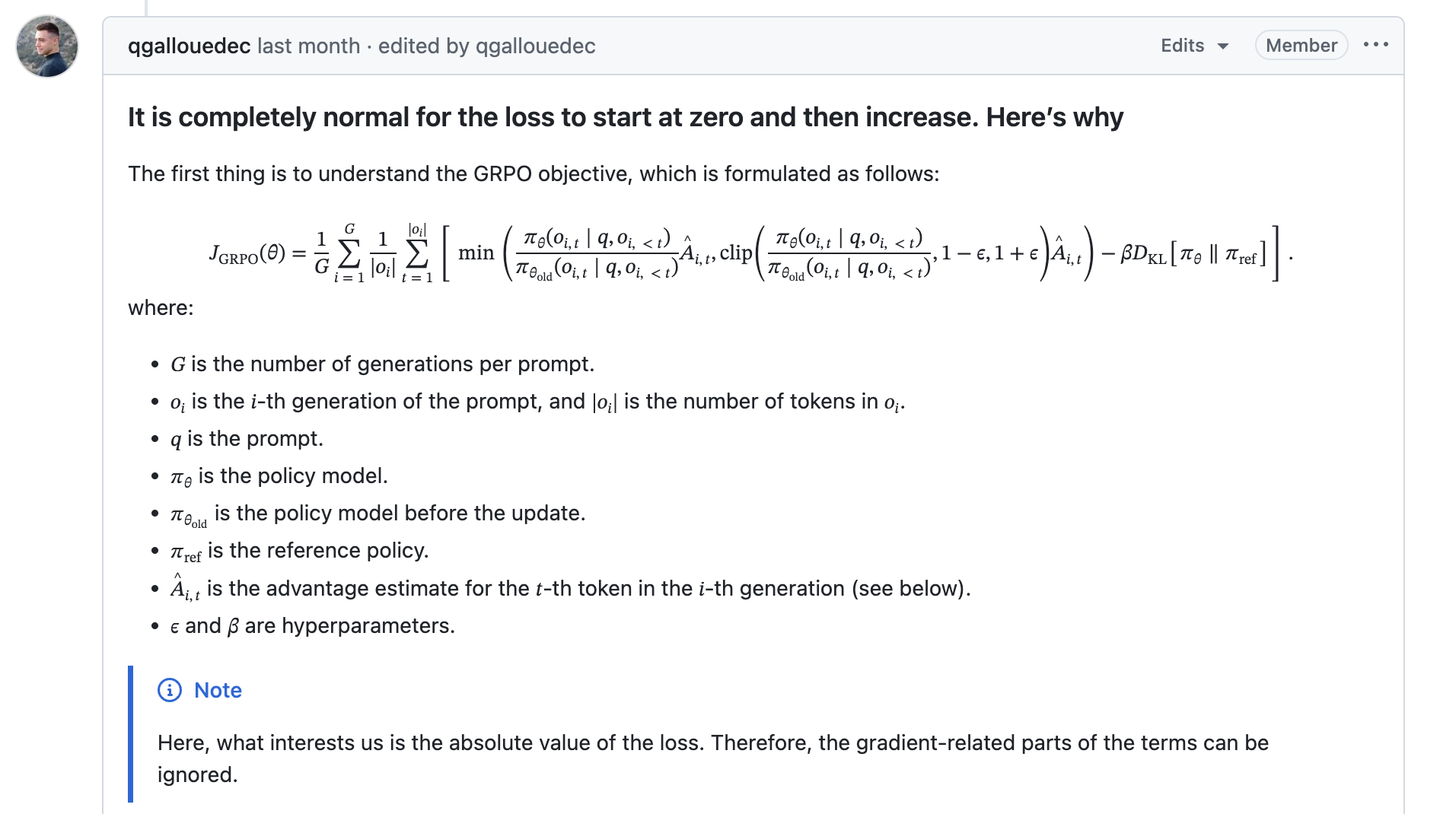 为什么GRPO训练开始时，Loss函数为0，并且不降反增？ - 知乎