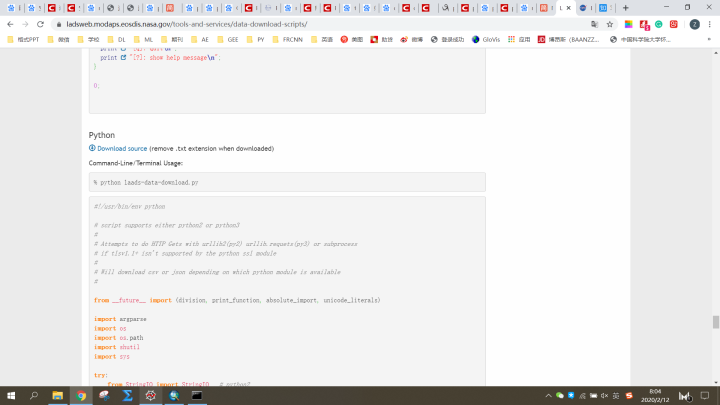 python脚本在NASA批量下载modis数据 - 知乎