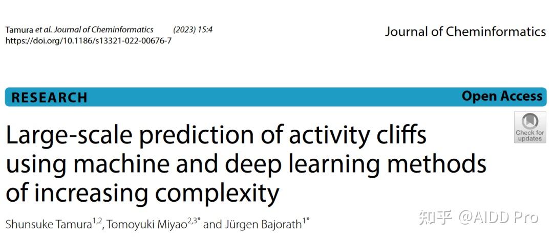 JC | 使用机器学习和深度学习方法对活性悬崖进行大规模的预测 - 知乎