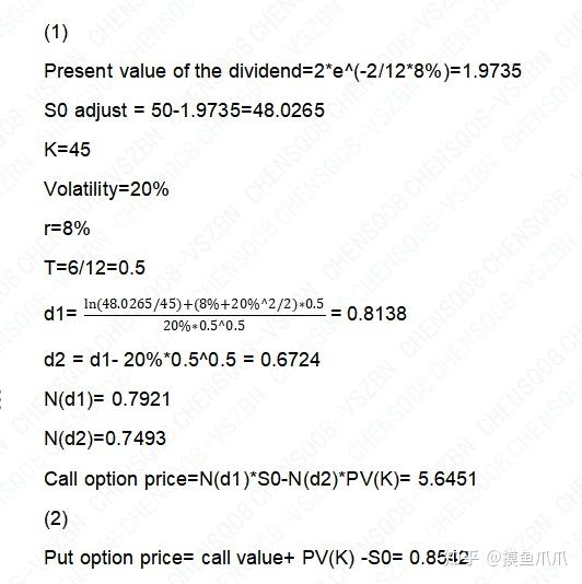 Black-Scholes with dividend (定额股息的BSM计算) - 知乎